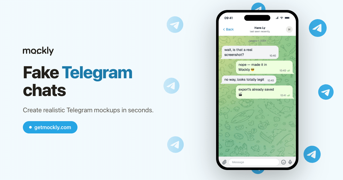 Fake Telegram Chat Generator | Mockly